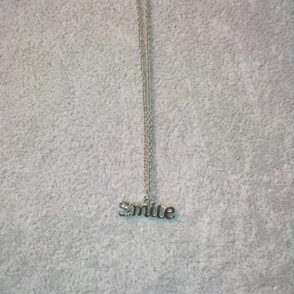 Jewelry | Necklace With The Word Smile | Poshmark